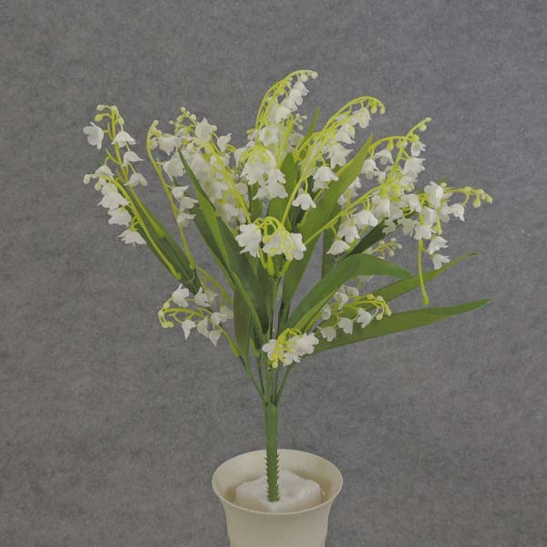 14" LILY OF THE VALLEY BUSH X9 SILK | Hanken