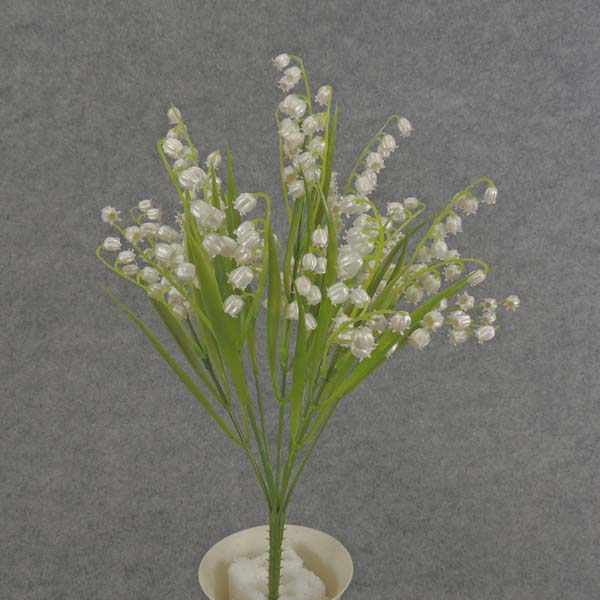 15.5" LILY OF THE VALLEY BUSHx9 15 PEARL FINISH | Hanken