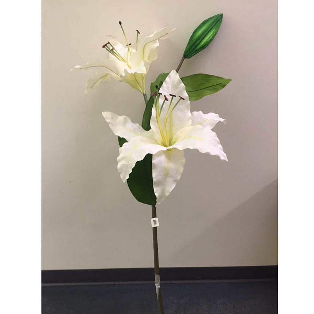 16" LILY TIGER DISPLAY SPRAY WHITE DIA/55" TALL | Hanken