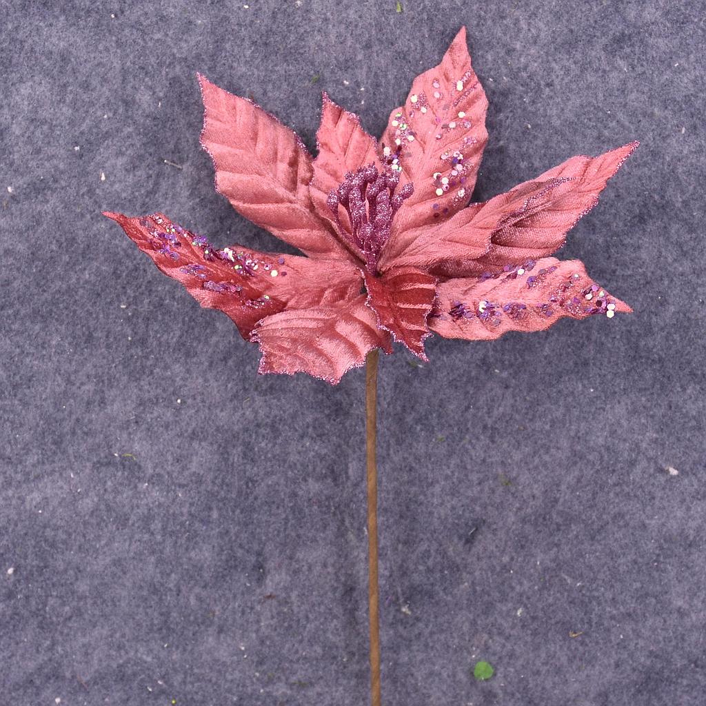 12" POINSETTIA PICK 10" dia BLM PINK | Hanken